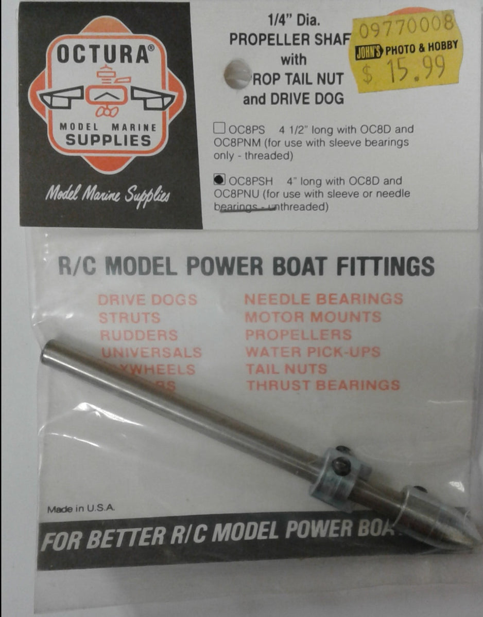 OCTURA - OC8PSH - PROP SHAFT WITH DRIVE DOG AND PROP NUT| Hobbyplex