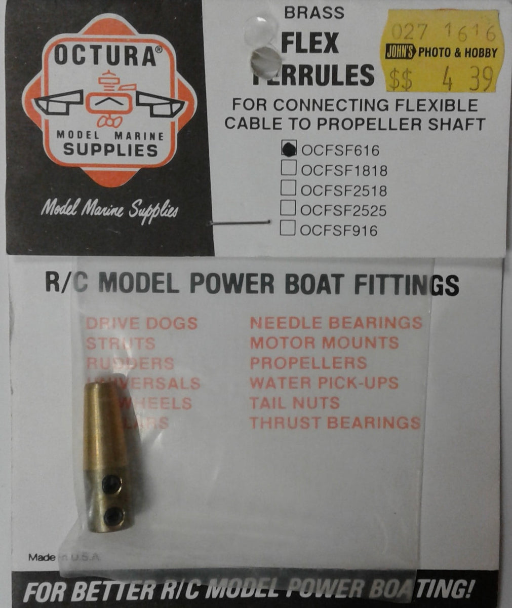 OCTURA - OCFSF616 - FLEX FERRULES - FOR CONNECTING CABLE TO PROP SHAFT| Hobbyplex