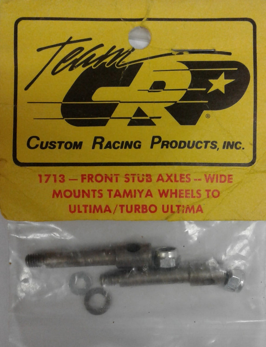 TEAM CRP - 1713 - FRONT STUB AXLES, WIDE MOUNTS TAMIYA WHEELS TO ULTIM ...