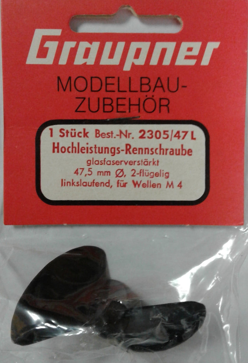 GRAUPNER # 2305/47L - HIGH PERFORMANCE RACING-TYPE MARINE PROPELLER ...