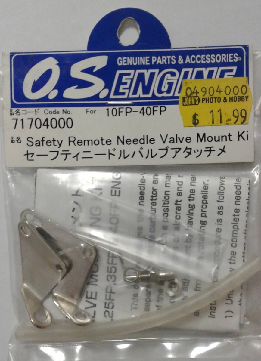 O.S.ENGINE - 71704000 - SAFETY REMOTE NEEDLE VALVE MOUNT KIT - FOR 10F ...