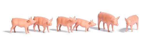 BUSCH 1172 - 'HOGS' - HO SCALE PLASTIC MODEL FIGURES| Hobbyplex