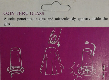 CHU'S MAGIC TRICKS - COIN THRU GLASS - VINTAGE MAGIC TRICK| Hobbyplex
