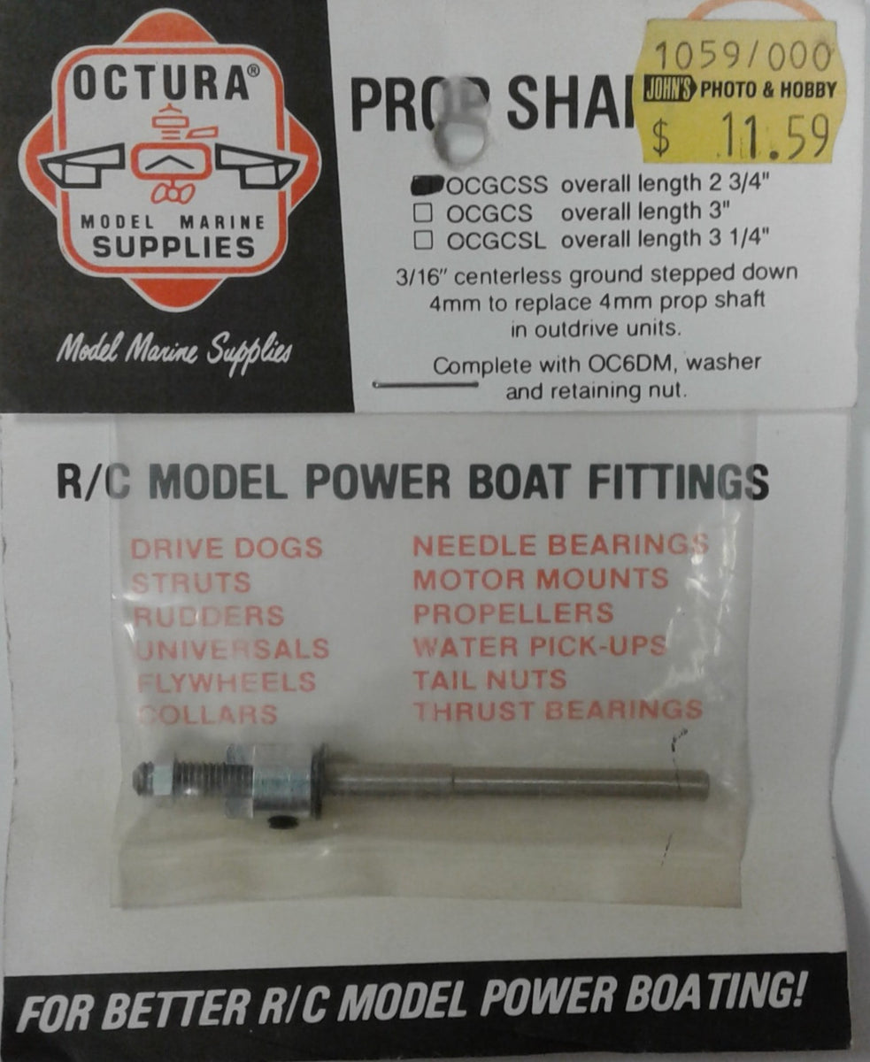 OCTURA - OCGCSS - PROP STUB SHAFT- WITH DRIVE DOG| Hobbyplex