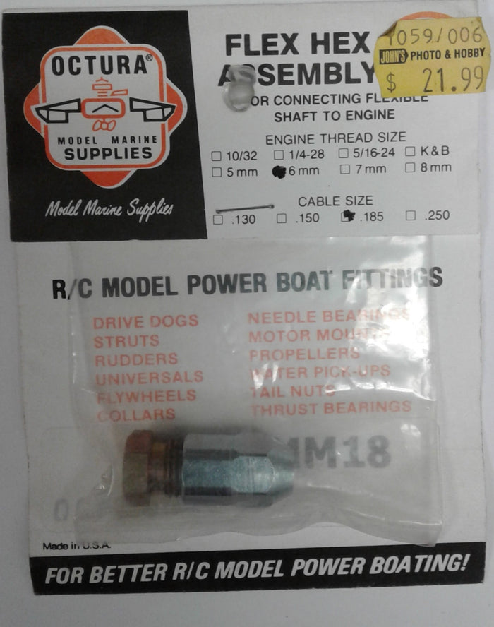 OCTURA - OCFH6MM18 - FLEX HEX ASSEMBLY| Hobbyplex