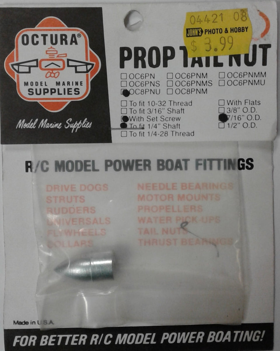 OCTURA - OC8PNU - PROP NUT TAIL - STREAMLINED - FITS UNTHREADED 1/4" S ...