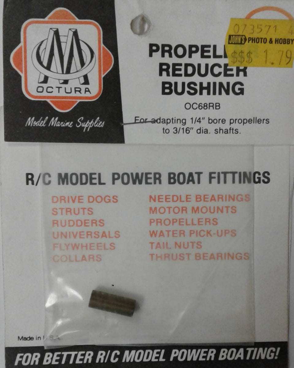 OCTURA - OC68RB - PROPELLER REDUCER BUSHING - MACHINED BRASS 1/4" 0D ...