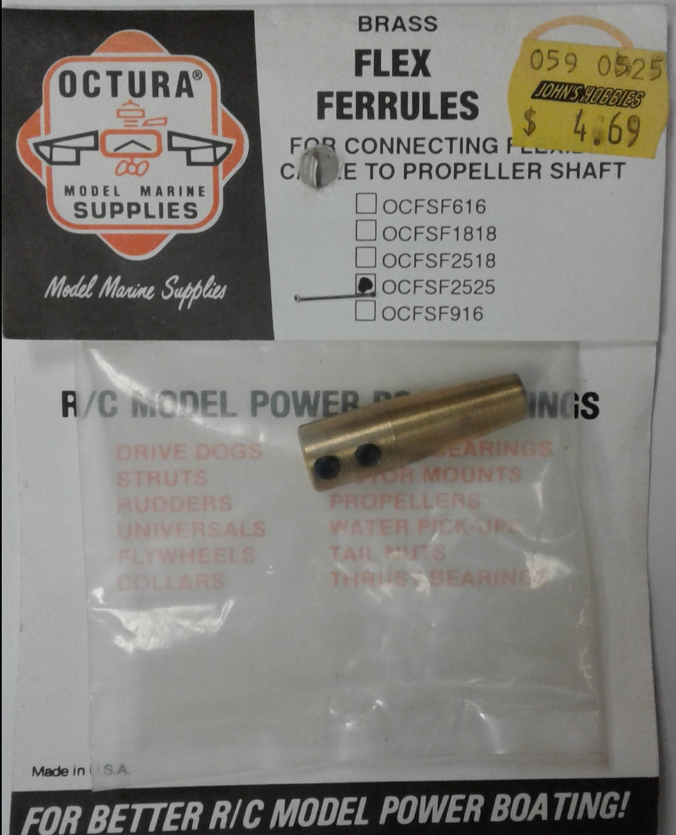 OCTURA - OCFSF2525 - FLEX FERRULES - FOR CONNECTING CABLE TO PROP SHAF| Hobbyplex