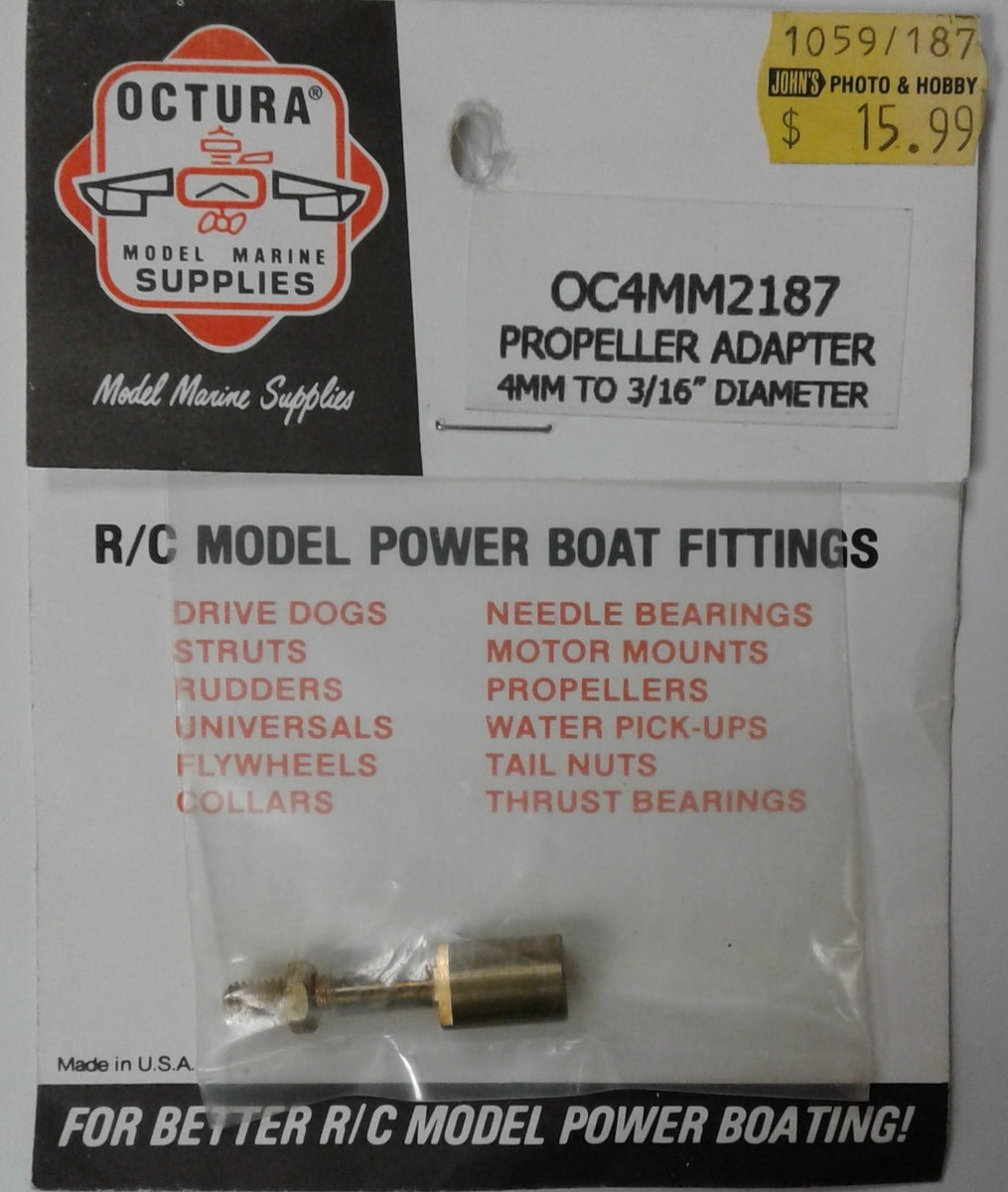 OCTURA - OC4MM2187 - PROPELLER ADAPTER - 4MM TO 3/16" DIAMETER| Hobbyplex