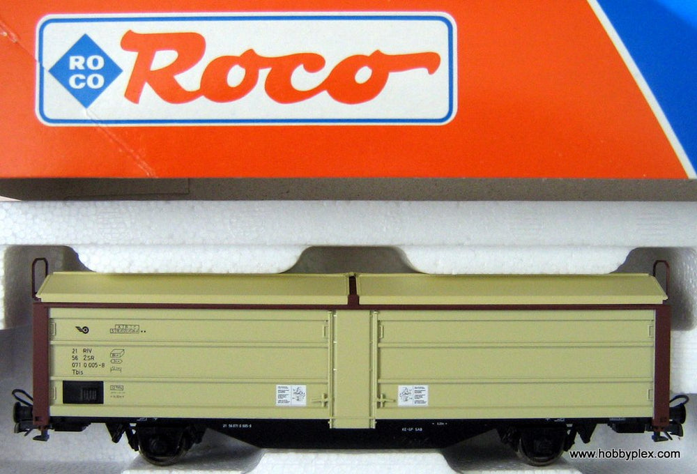 ROCO MODEL TRAINS # 47424 - SLIDING WALL WAGON OF THE ZSR, HO SCALE ...