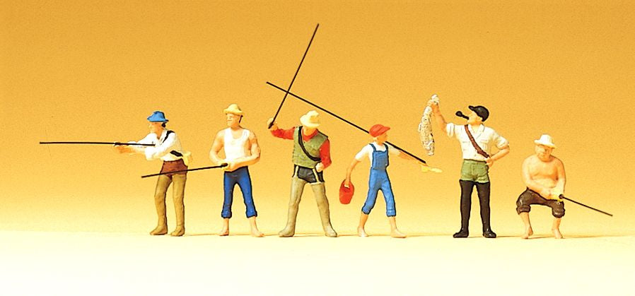 PREISER 75022 - "FISHERMEN" - 1:120 'TT' SCALE PLASTIC MODEL FIGURES ...