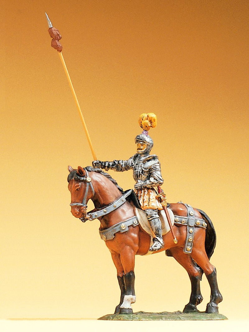 PREISER 52354 - HEROLD ON HORSEBACK - ELASTOLIN - 1:25 SCALE| Hobbyplex